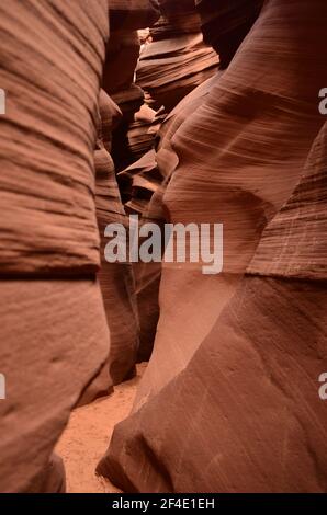 Pretty red textured sandstone slot canyon in Arizona Stock Photo - Alamy
