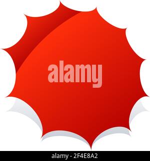 Blank Color Seal Sticker with Jagged Edge and Different Shade Ribbon ...