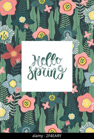 Vector abstract spring background with copy space for text. Templates ...