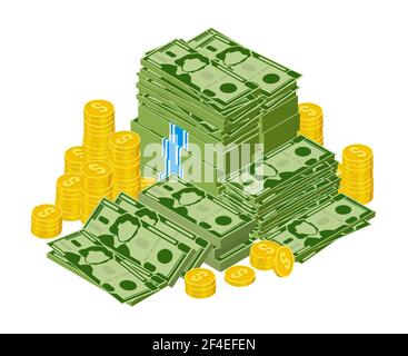 Isometric Vector Illustration of Three Stacked Wooden Crates for ...