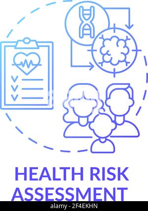 Risk assessment blue gradient concept icon Stock Vector Image & Art - Alamy