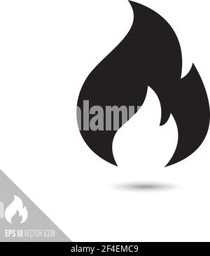 flame fire glyph icon vector illustration Stock Vector Image & Art - Alamy