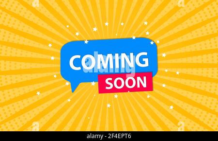 Coming soon comic book bubble text retro style Stock Vector Image & Art ...