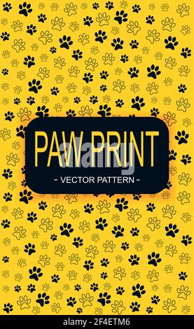 Pattern Many animal footprints of different sizes - Vector illustration ...