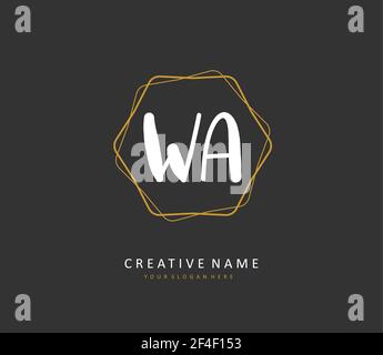 Unique and modern letter WA initials logo design Stock Vector Image ...