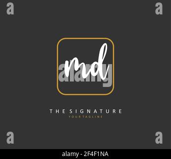 MD Letter Signature Logo Template elegant design logo Sign Symbol ...