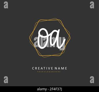 Initial Letter OA Logo - Handwritten Signature Logo - Simple Vector ...