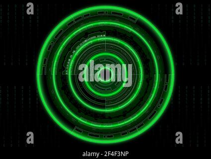 graphics design concept Binary code assigns 0 1 from binary number system technology circuit ...