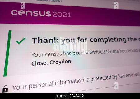 UK census 2021 Letter Stock Photo - Alamy