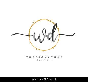 WD Signature Logo Template Vector Stock Vector Image & Art - Alamy
