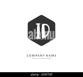 F logo, Initial lettering handwriting or handwritten for identity. Logo ...