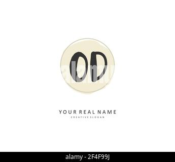 OD Letter Signature Logo Template elegant design logo. Hand drawn ...