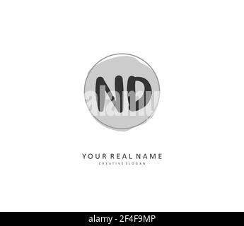 ND Letter Signature Logo Template elegant design logo Sign Symbol ...