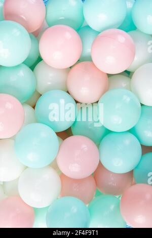 A closeup shot of plastic balls of pastel colors Stock Photo - Alamy