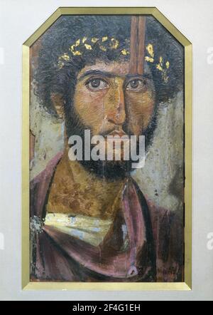 This painting from the Fayum Mummy Portraits series (Fayum 38 ...
