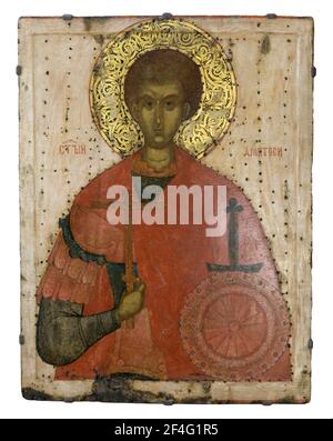 The 15th-century icon of Saint Demetrius of Thessalonica depicts the ...