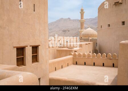 Nizwa city walls. Traditional medieval architecture in Nizwa, Oman ...