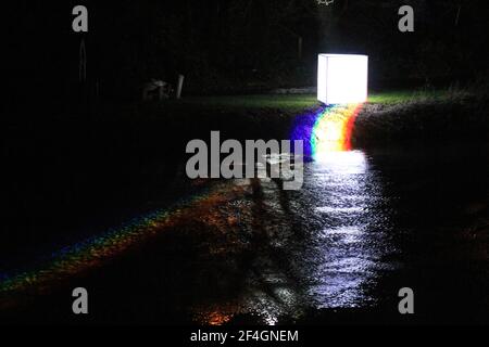 Durham Lumiere light show 2015 Stock Photo - Alamy
