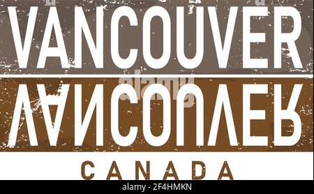 Vancouver city. The custom hand lettering poster for your design ...