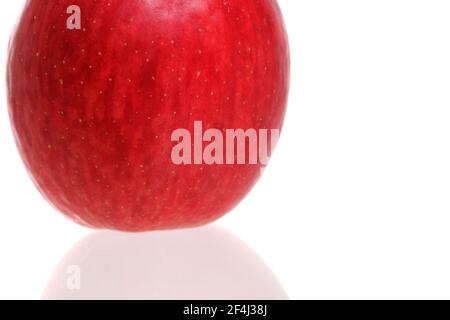Japanese red apple isolated in white background Stock Photo - Alamy