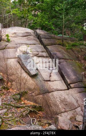 Purgatory Chasm State Reservation, Sutton, MA, USA Stock Photo - Alamy