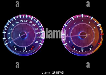 close up Instrument automobile panel with speedometer Stock Photo - Alamy