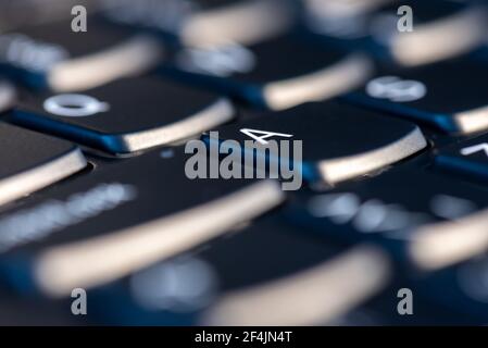 Macro shot of black keyboard focus on PrtSc key Stock Photo - Alamy