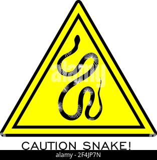 Snake warning sign. Danger. Poisonous snakes. Vector illustration Stock ...