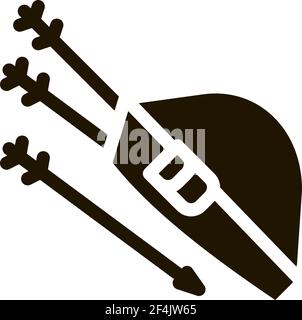 Bag With Archery Arrows Icon Thin Line Vector Stock Vector Image & Art ...