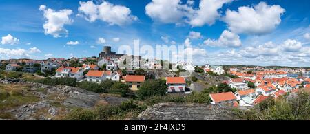 An aerial view of Marstrand island city and castle Stock Photo - Alamy