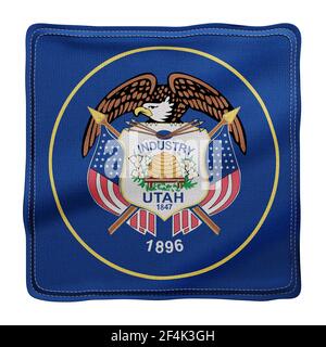 3d rendering of a detailed and textured Utah USA State flag Stock Photo ...