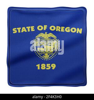3d rendering of a detailed and textured Oregon USA State flag Stock ...