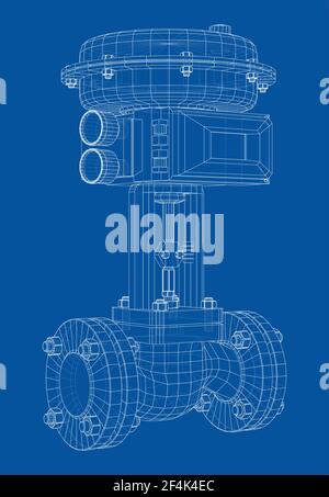 Valve with automatic electro-actuated. Vector Stock Vector Image & Art ...