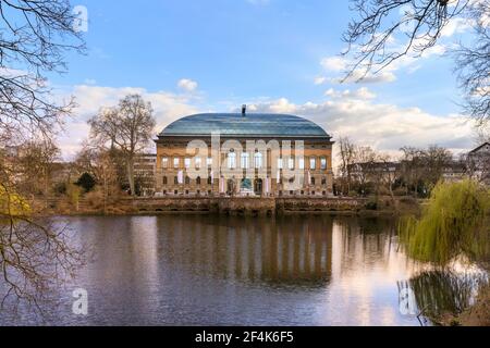 Kunsthalle K21 art museum at Ständehaus, front exterior with park ...