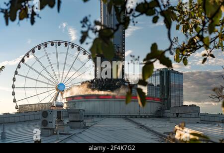 Atmosfear Drop tower Ride at Liseberg Amusement park Gothenburg Stock ...