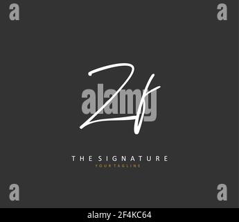 ZF Letter Signature Logo Template elegant design logo Sign Symbol ...