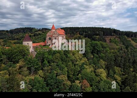 Hrad Pernstejn, Czech Republic -August 20 2024: Castle in the South ...