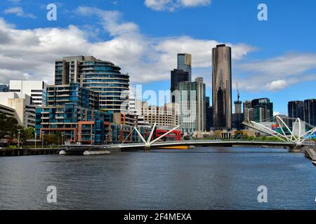 Seafarers Bridge over the Yarra River Melbourne Australia Stock Photo ...