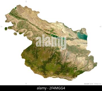 Ganja-Qazakh, region of Azerbaijan. High resolution satellite map ...
