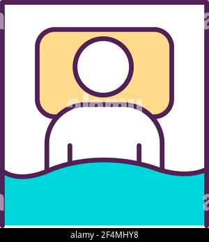 Good sleep hygiene, healthy sleep vector icons people sleeping at night ...