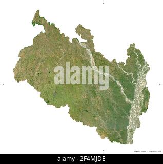 Rangpur, division of Bangladesh. High resolution satellite map ...