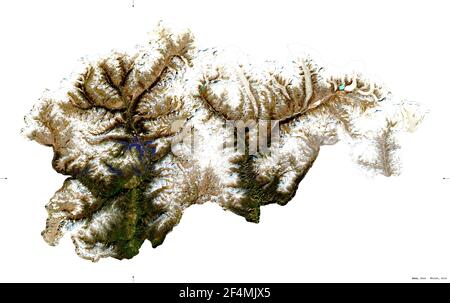 Gasa, district of Bhutan. High resolution satellite map Stock Photo - Alamy