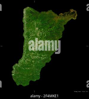 Shape of Tsirang, district of Bhutan, and its capital. Distance scale ...