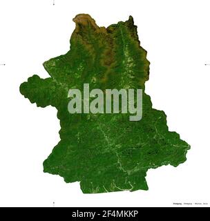 Zhemgang, district of Bhutan. High resolution satellite map Stock Photo ...