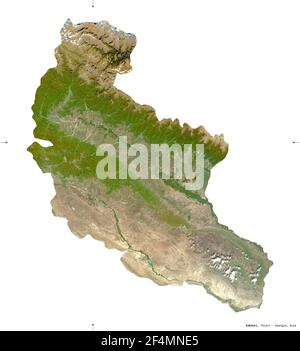 Kakheti, region of Georgia. High resolution satellite map. Locations ...