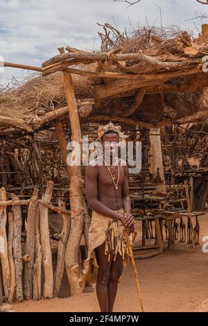 Damara People in traditional clothes are singing and dancing at The ...
