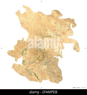 Hamadan, province of Iran. High resolution satellite map. Locations and ...