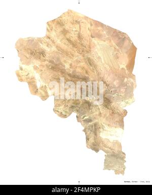 Shape of Kerman, province of Iran, and its capital. Distance scale ...