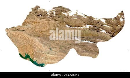 Shape of Dihok, province of Iraq, and its capital. Distance scale ...