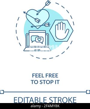 Feel free to stop chatting or dating concept icon Stock Vector Image ...